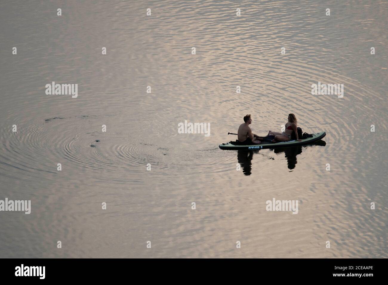 Lady bird lake austin paddle board hi-res stock photography and images ...