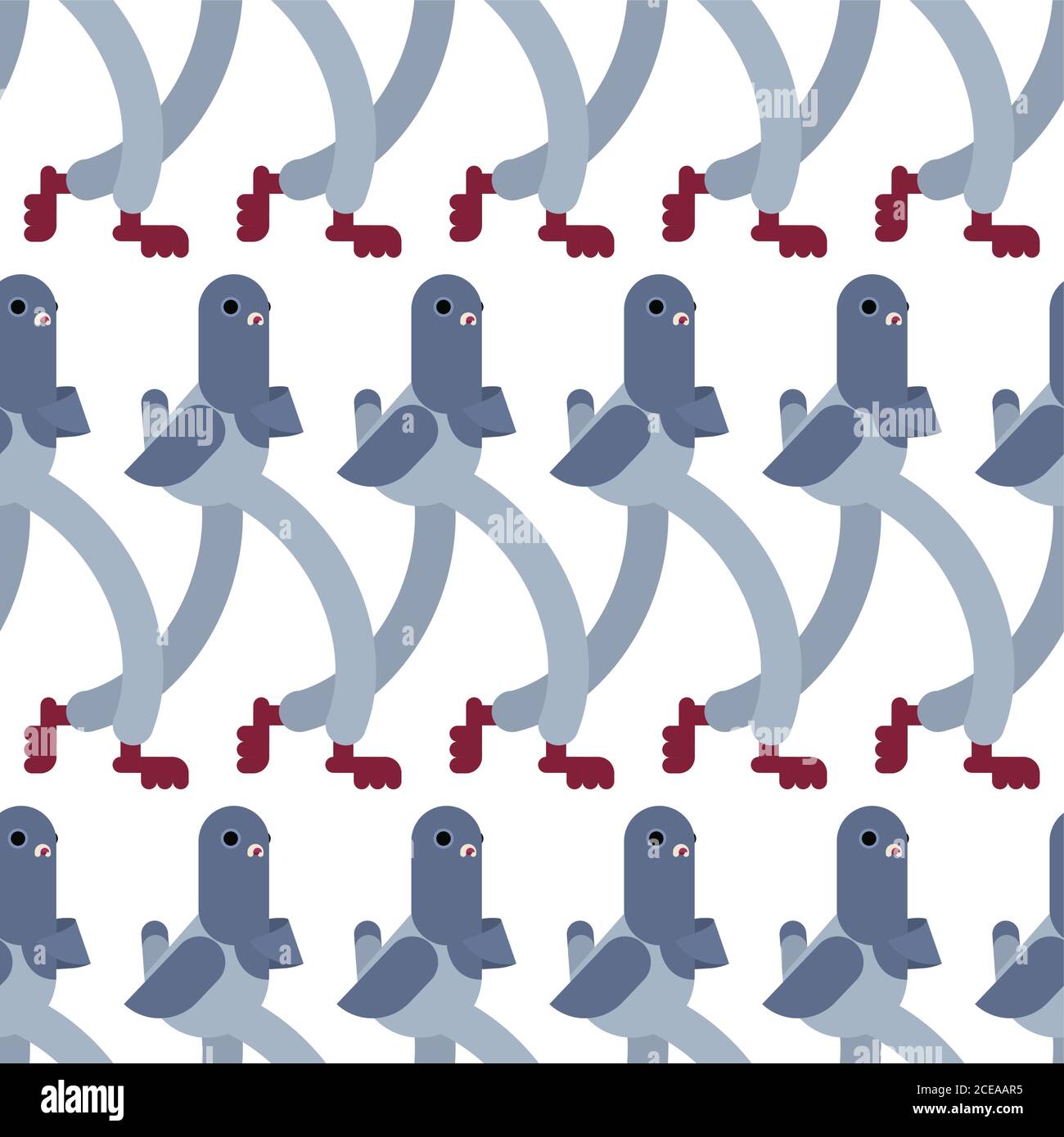 Walking pigeon pattern seamless. dove walk background. Cartoon City ...