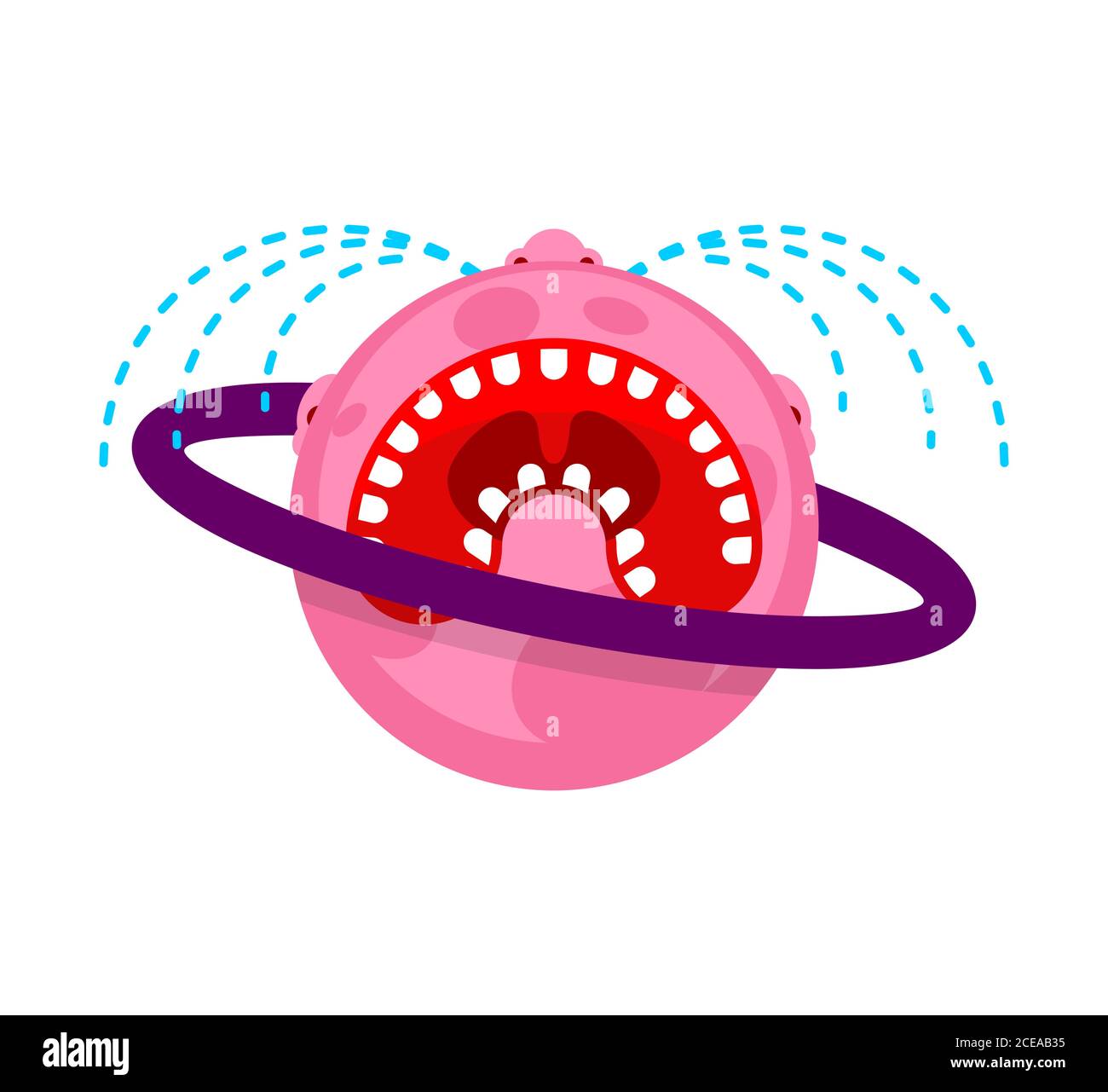 Planet is crying. planet is in pain. vector illustration Stock Vector ...