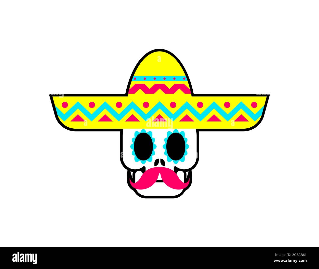 Isolated white skull spanish Cut Out Stock Images & Pictures - Alamy