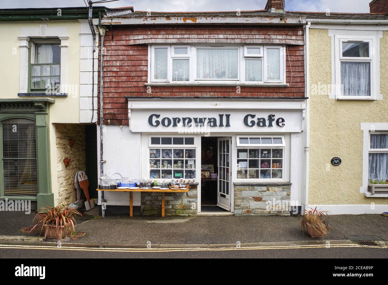 Quaint shopfront in St Agnes village - Cornwall, United Kingdom Stock ...