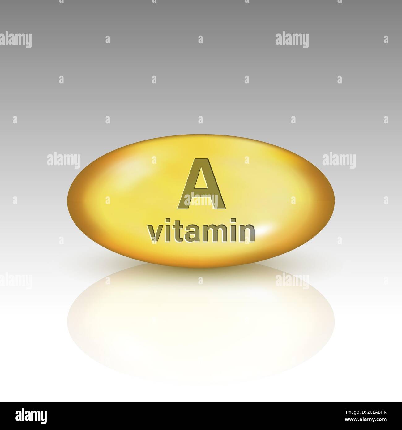 Vitamin A. Retinol vitamin drop pill capsule icon Stock Vector Image ...