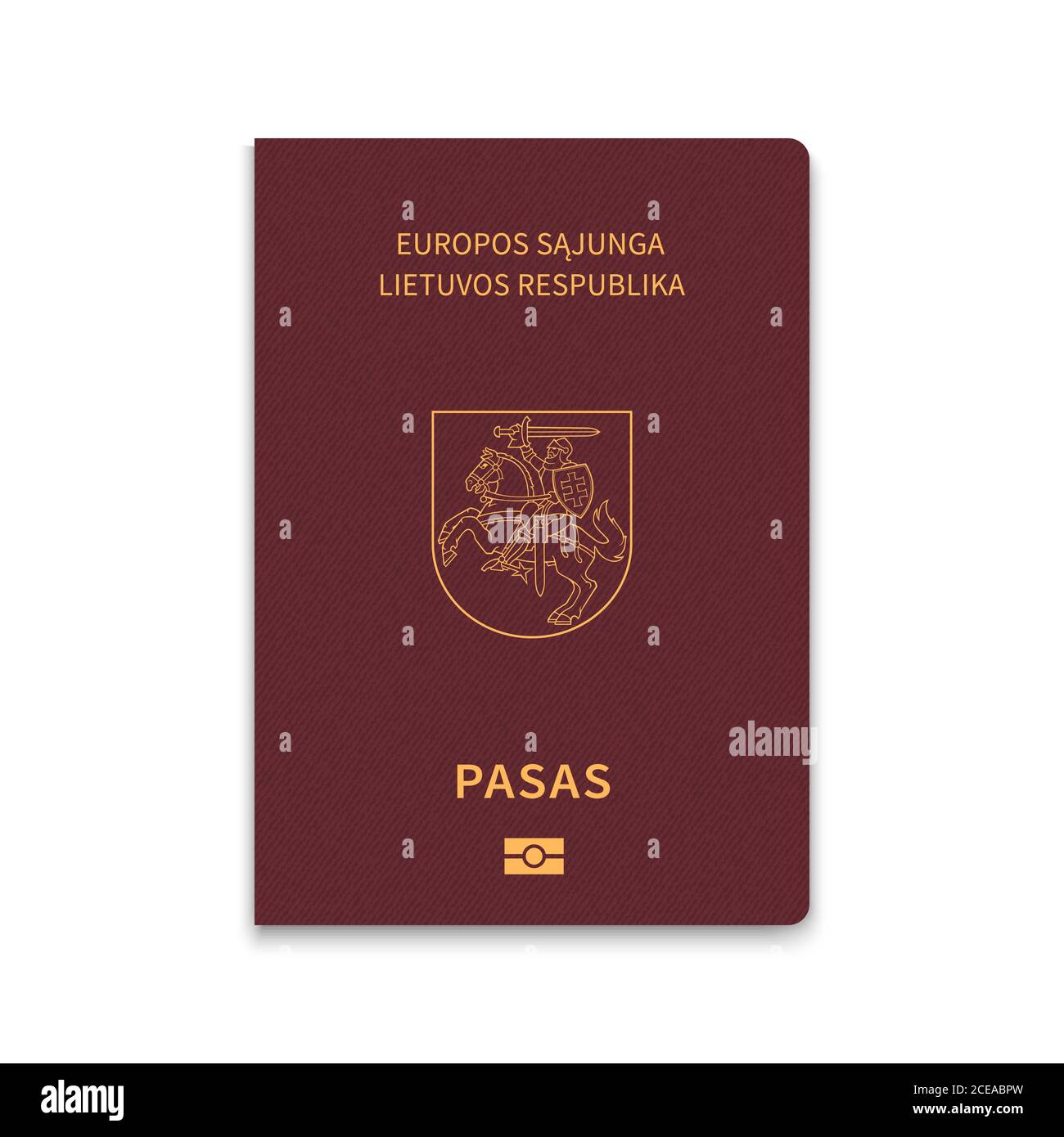 Cover Passport of Lithuania. Vector illustration Stock Vector Image ...