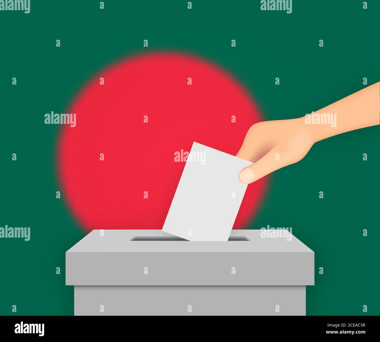 Bangladesh vote election banner background. Ballot Box with blurred ...