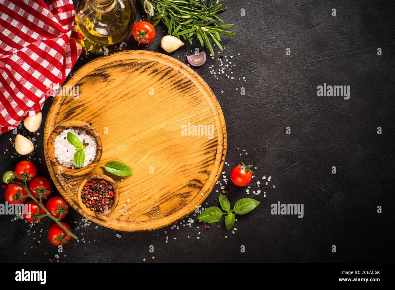 Food cooking background top view Stock Photo - Alamy