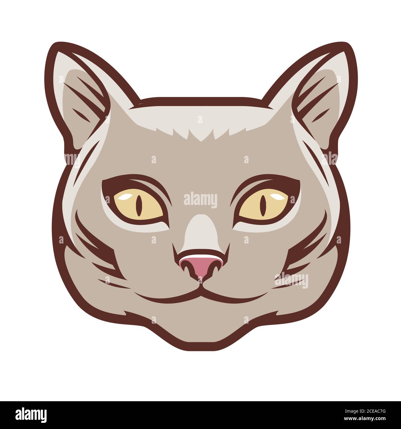 Portrait Of Cute Cat Symbol Pet Animal Logo Stock Vector Image Art portrait-of-cute-cat-symbol-pet-animal-logo-stock-vector-image-art