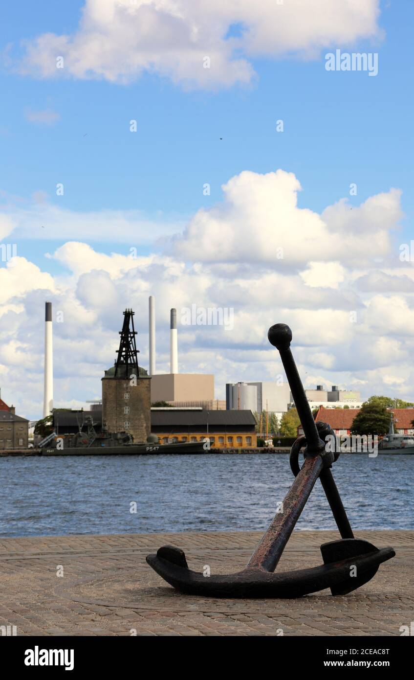 Anchor at Copenhagen Waterfront Stock Photo - Alamy