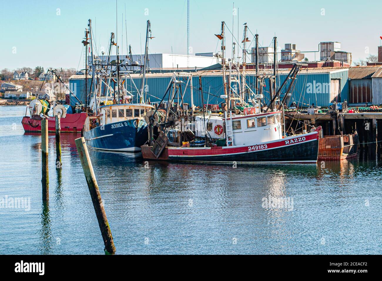 Fishing boats in Gloucester Harbor, Massachusetts Stock Photo - Alamy