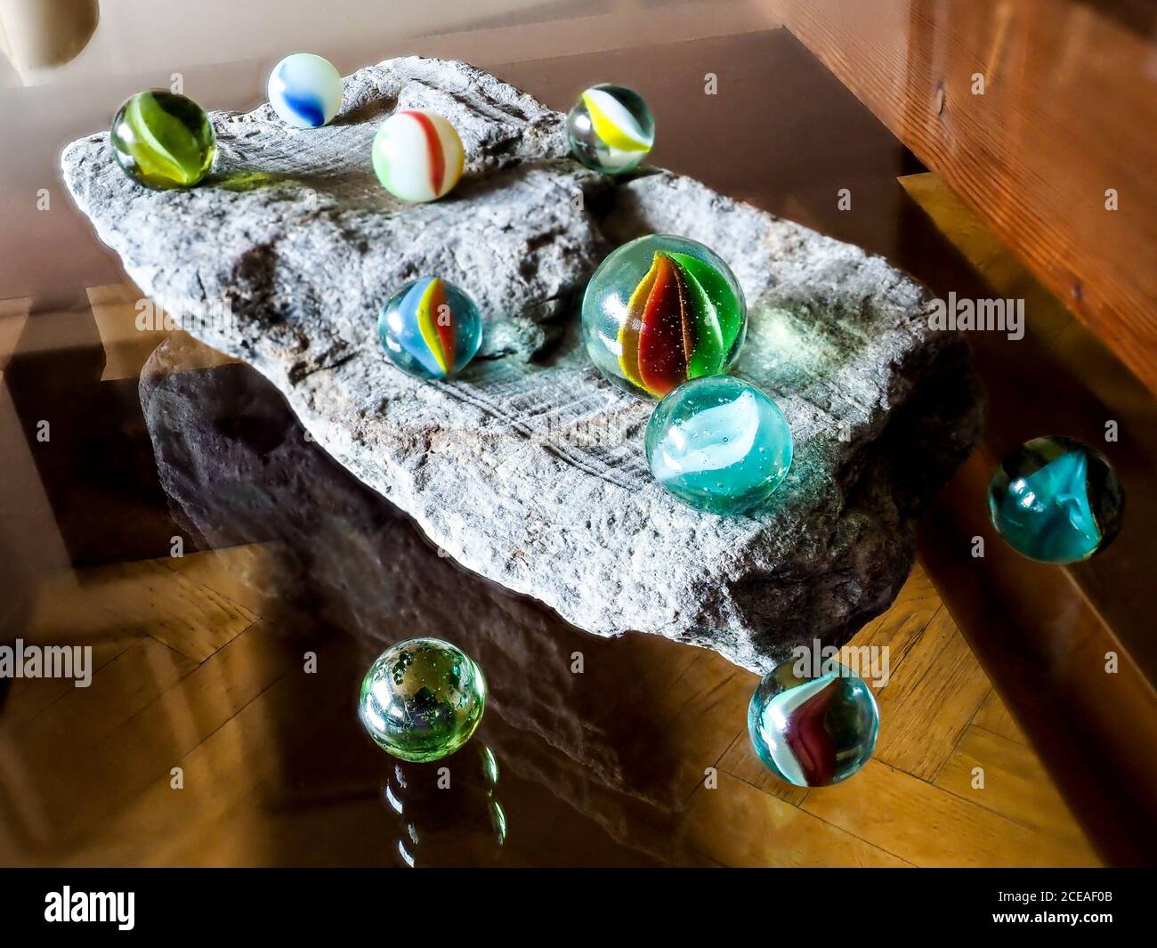 Glass marbles. Child's play Stock Photo - Alamy