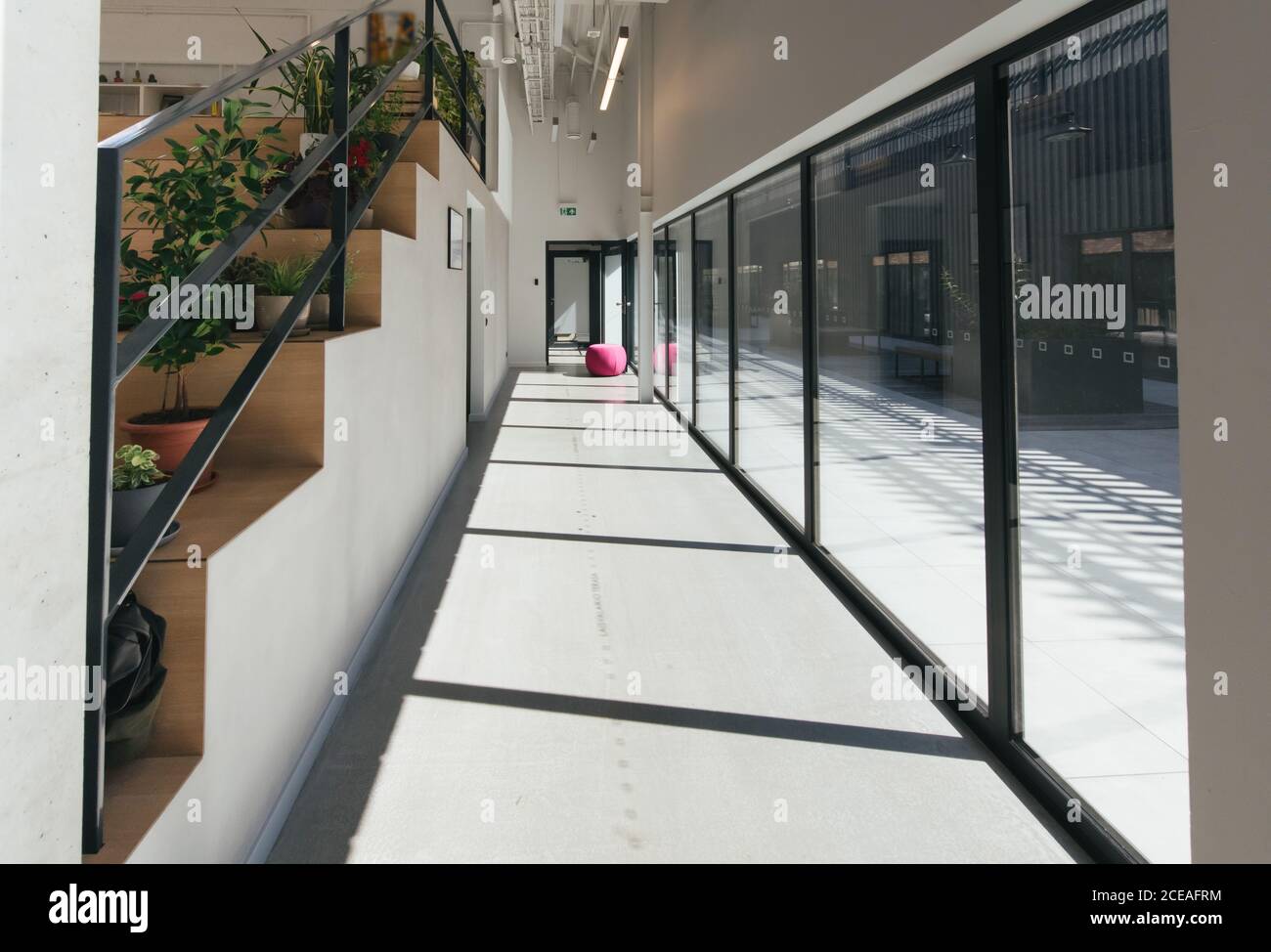 Office interior design passage hi-res stock photography and images - Alamy