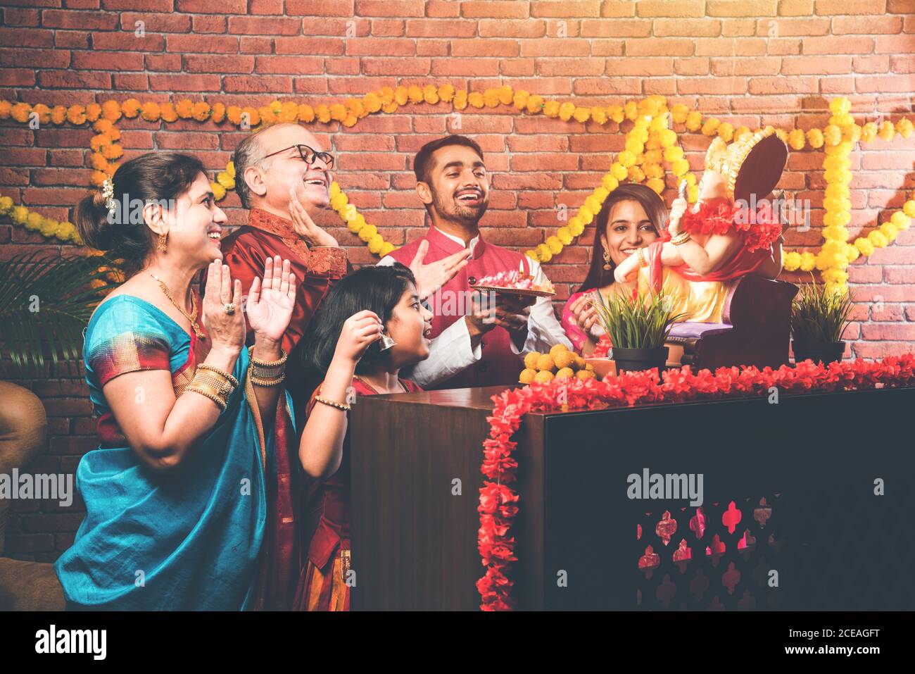 Performing Pooja In India High Resolution Stock Photography and Images ...