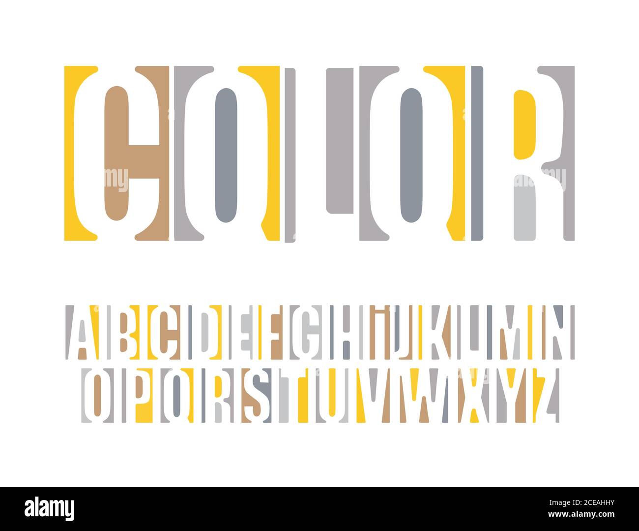 Logo font. Color vector typography. Headline alphabet. Original ...