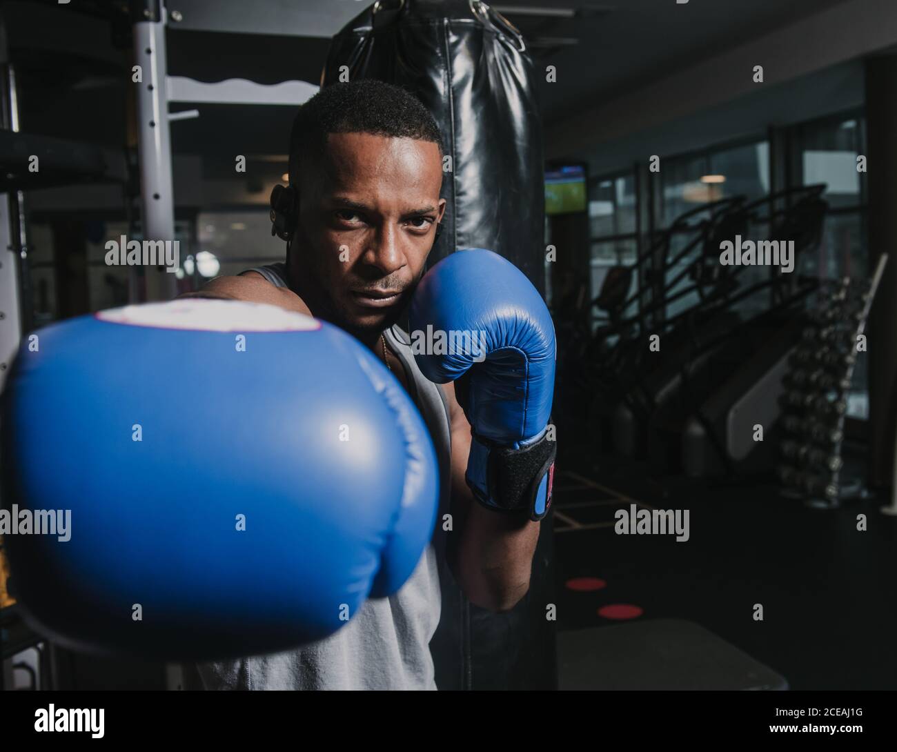 Focused african american fighter hi-res stock photography and images ...