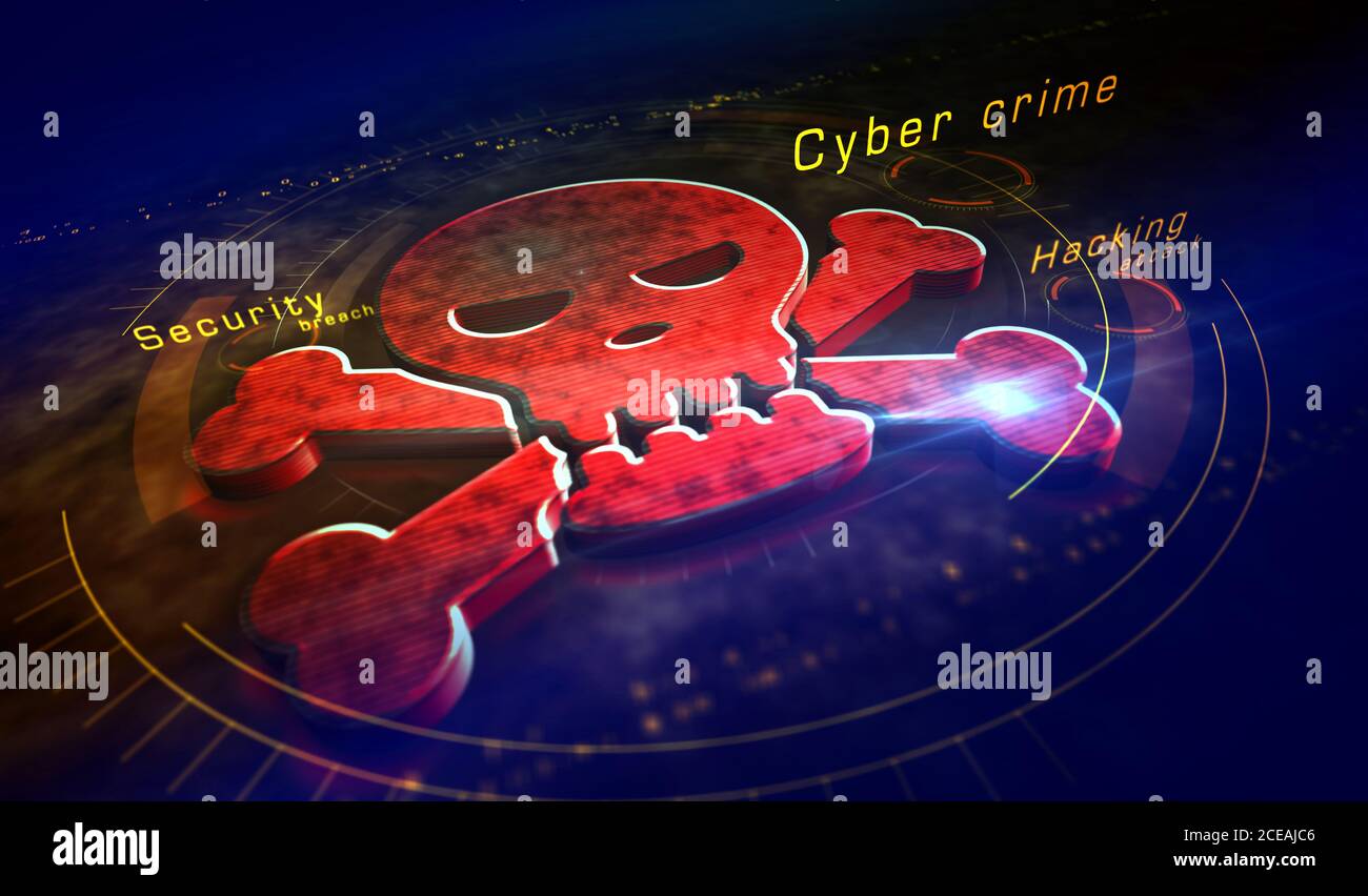 Cyber crime, security breach, hacking computer protection, piracy and ...