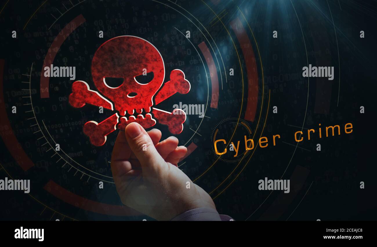 Cyber crime, security breach, hacking computer protection, piracy and ...