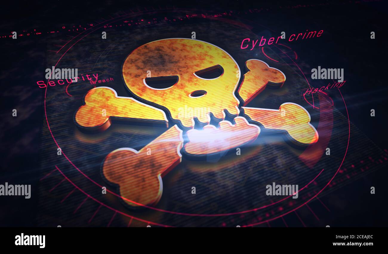 Cyber crime, security breach, hacking computer protection, piracy and ...