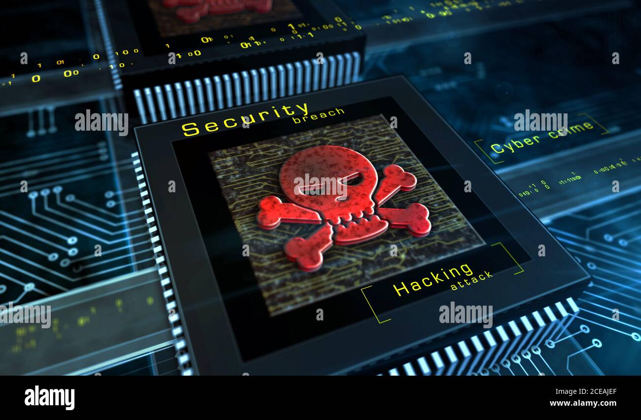 Cyber crime, security breach, hacking computer protection, piracy and ...