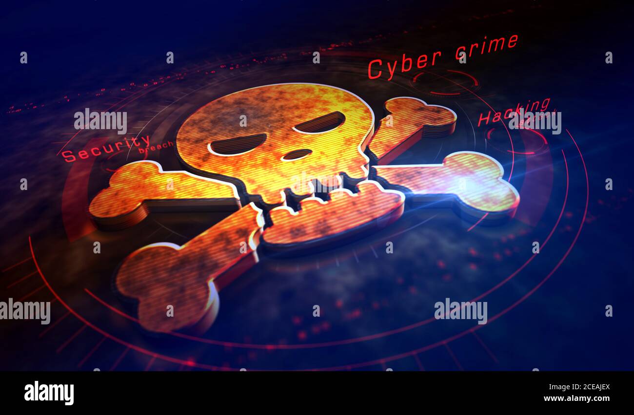 Cyber crime, security breach, hacking computer protection, piracy and ...