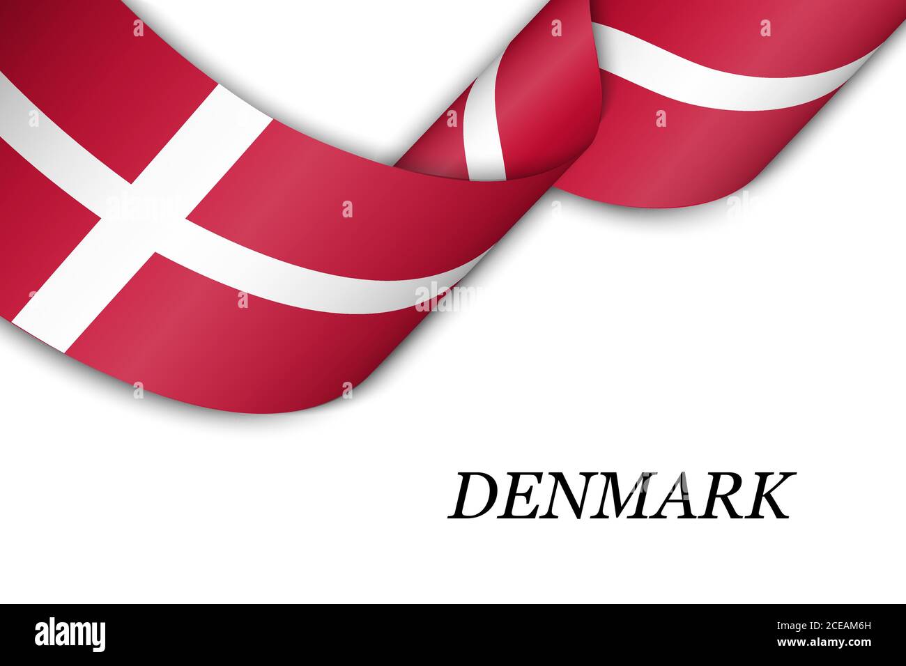 White denmark flag hi-res stock photography and images - Alamy