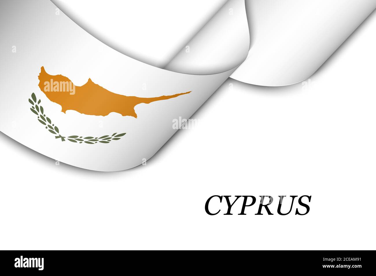 Cyprus flag illustration Stock Vector Images - Alamy