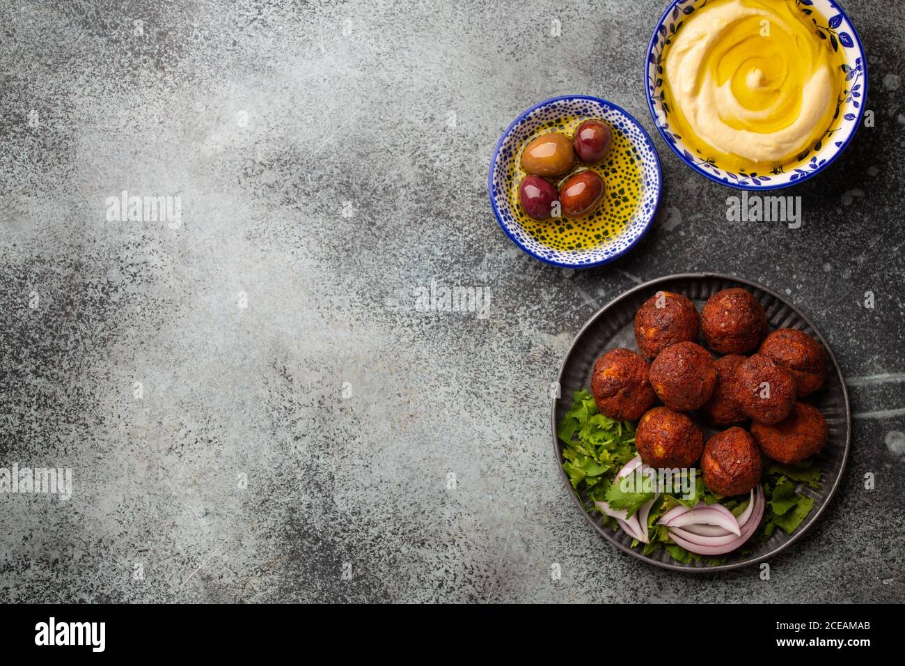 Traditional Middle eastern dish falafel Stock Photo - Alamy