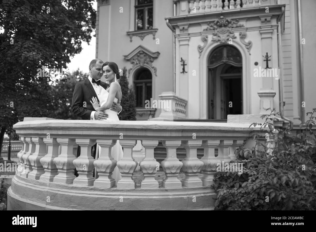 Bride near wedding dress Black and White Stock Photos & Images - Alamy