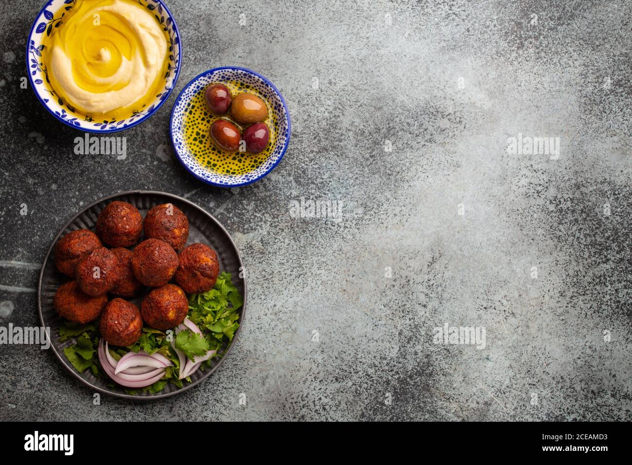 Traditional Middle eastern dish falafel Stock Photo - Alamy
