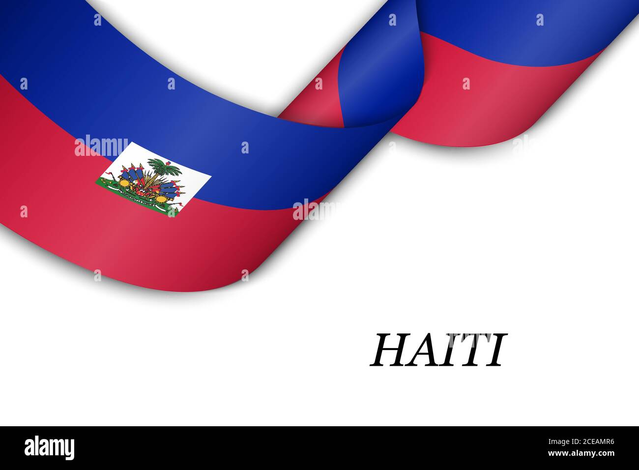 Waving ribbon or banner with flag of Haiti Stock Vector Image & Art - Alamy