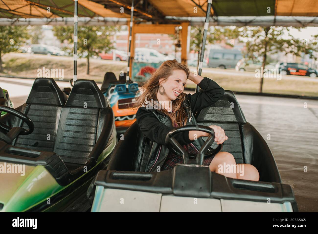 Bumper car amusement park hi-res stock photography and images - Alamy