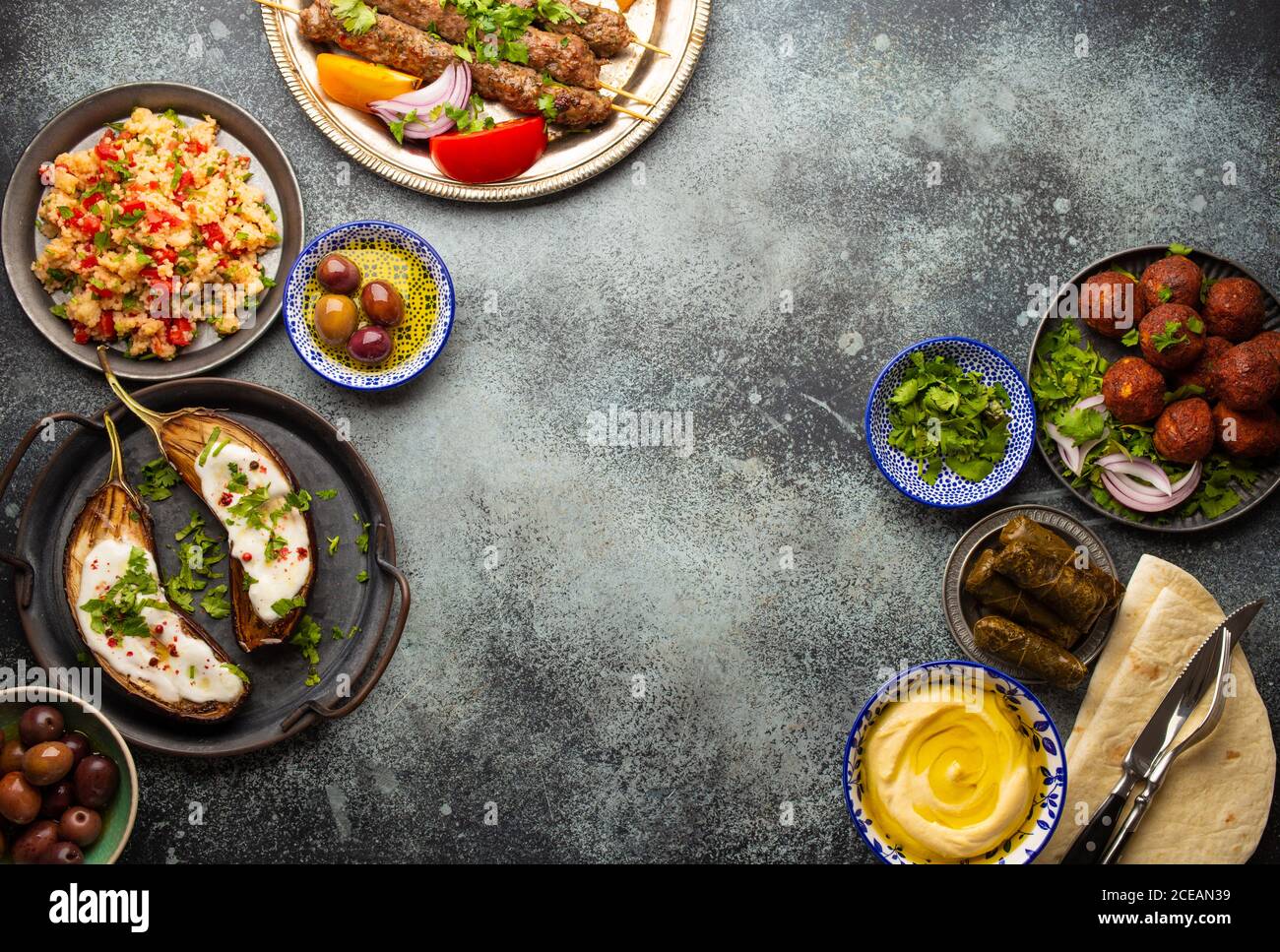 Lebanese family dinner hi-res stock photography and images - Alamy