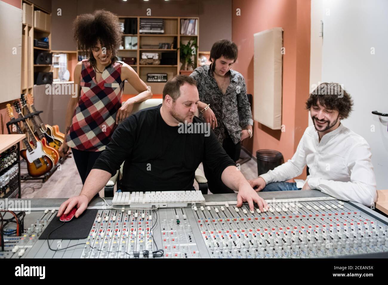 Sound control board operator hi-res stock photography and images - Alamy