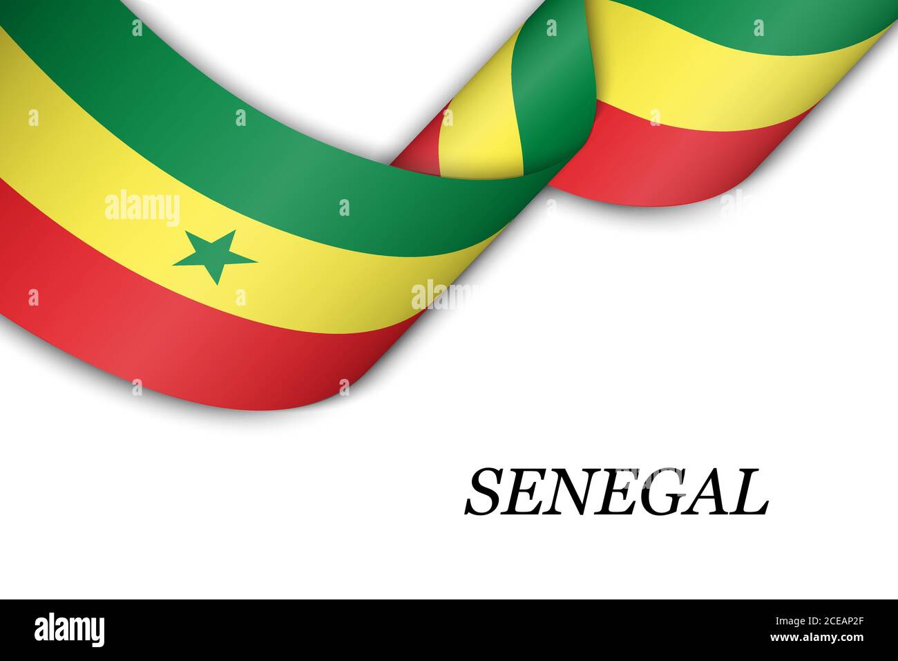 Wavy flag of senegal Stock Vector Images - Alamy
