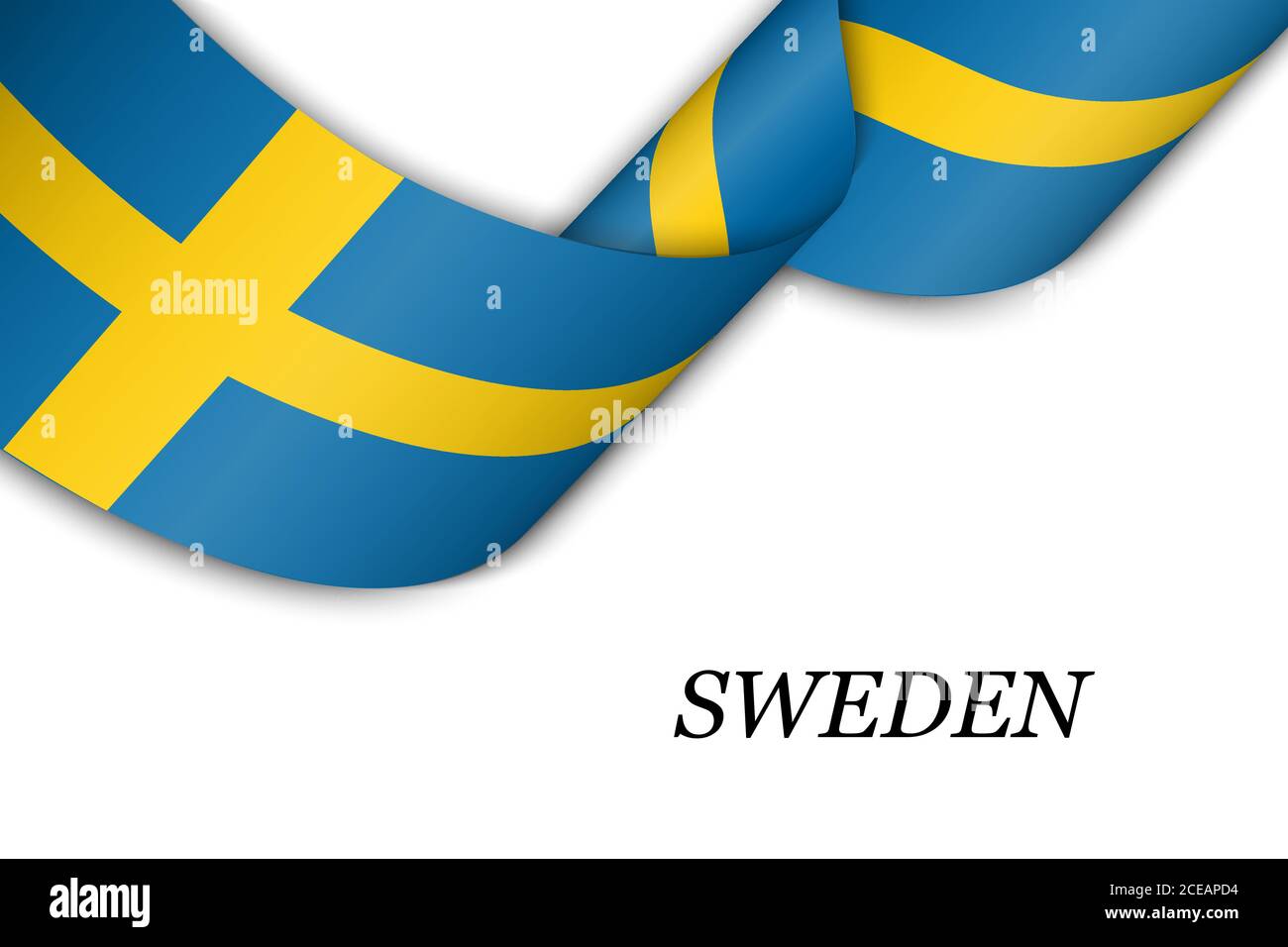 Waving ribbon or banner with flag of Sweden Stock Vector Image & Art - Alamy