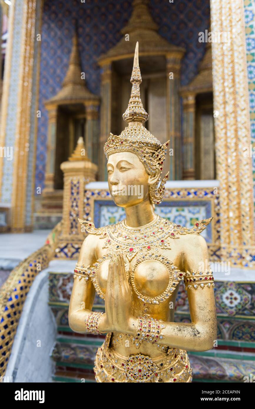 Golden religious statue placed palace real hi-res stock photography and ...