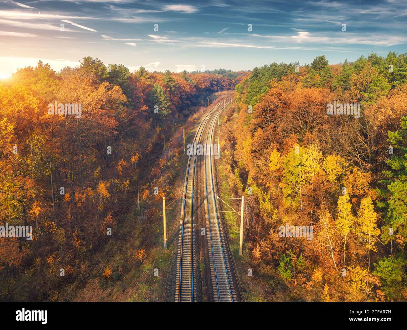 Aerial railroad hi-res stock photography and images - Alamy