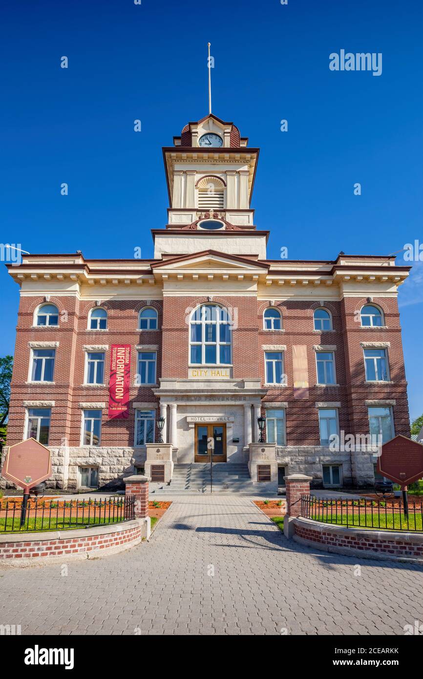 The old city hall of Saint Boniface in Winnipeg Manitoba Canada Stock ...