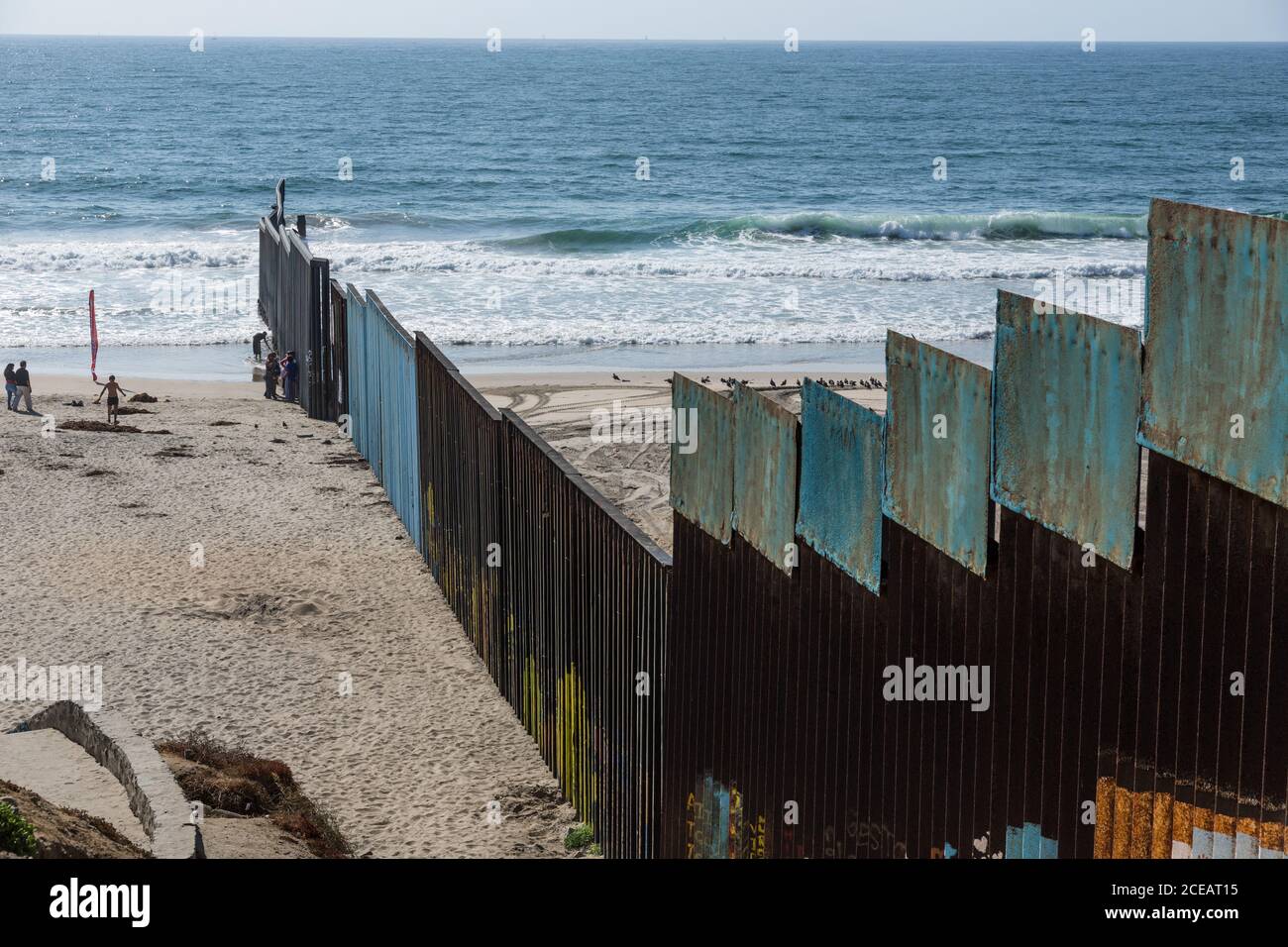 Tijuana border wall beach hi-res stock photography and images - Alamy