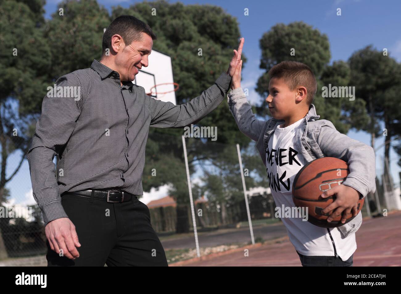 Children high five sports hi-res stock photography and images - Alamy