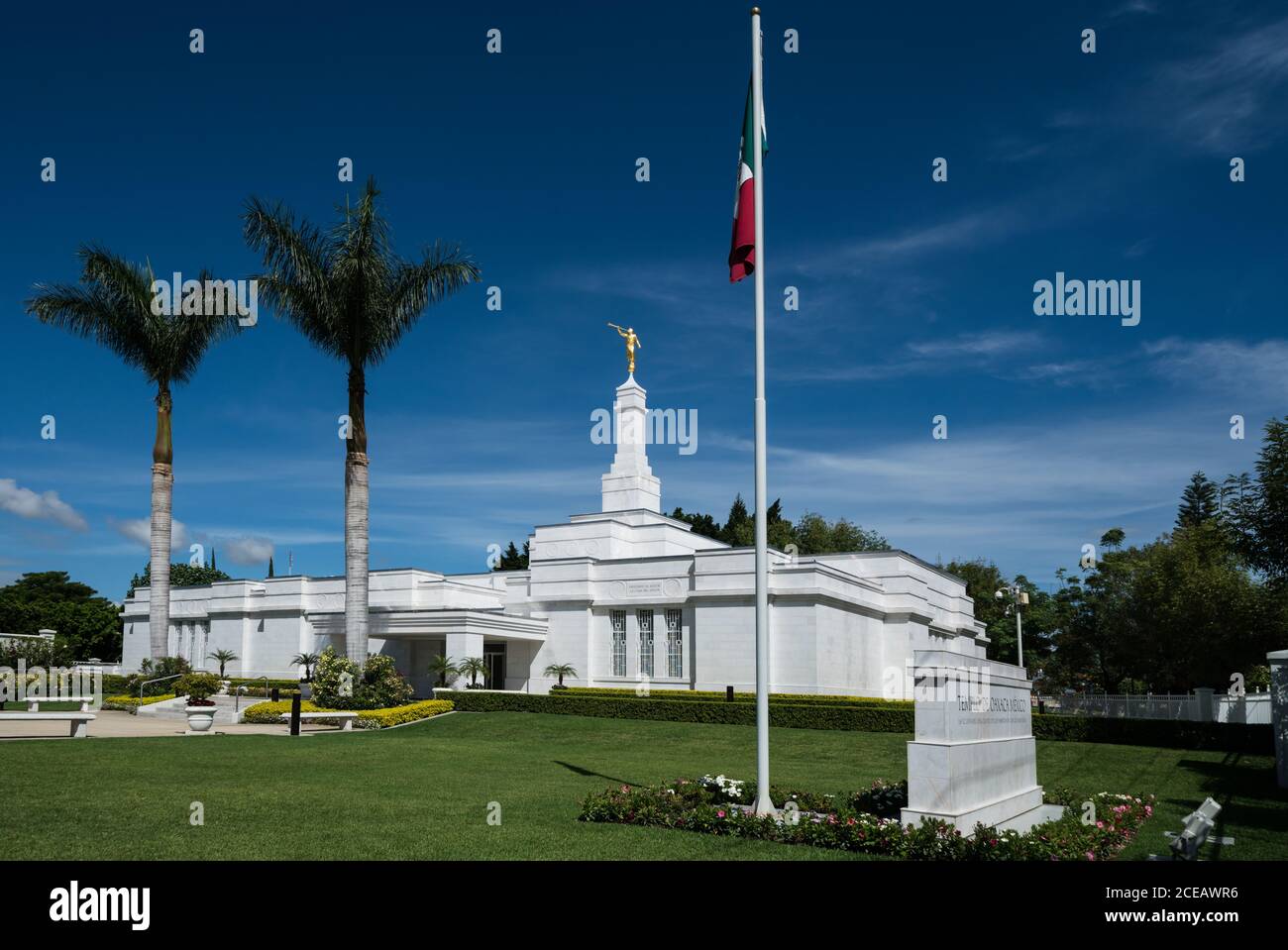 The Mexican flag at the Oaxaca Temple of the Church of Jesus Christ of ...