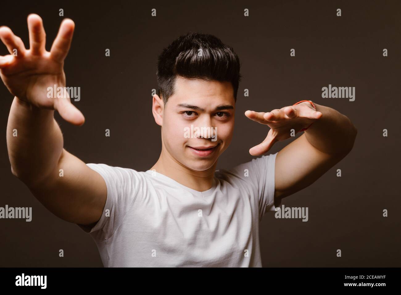 Man extending the hand at front hi-res stock photography and images - Alamy