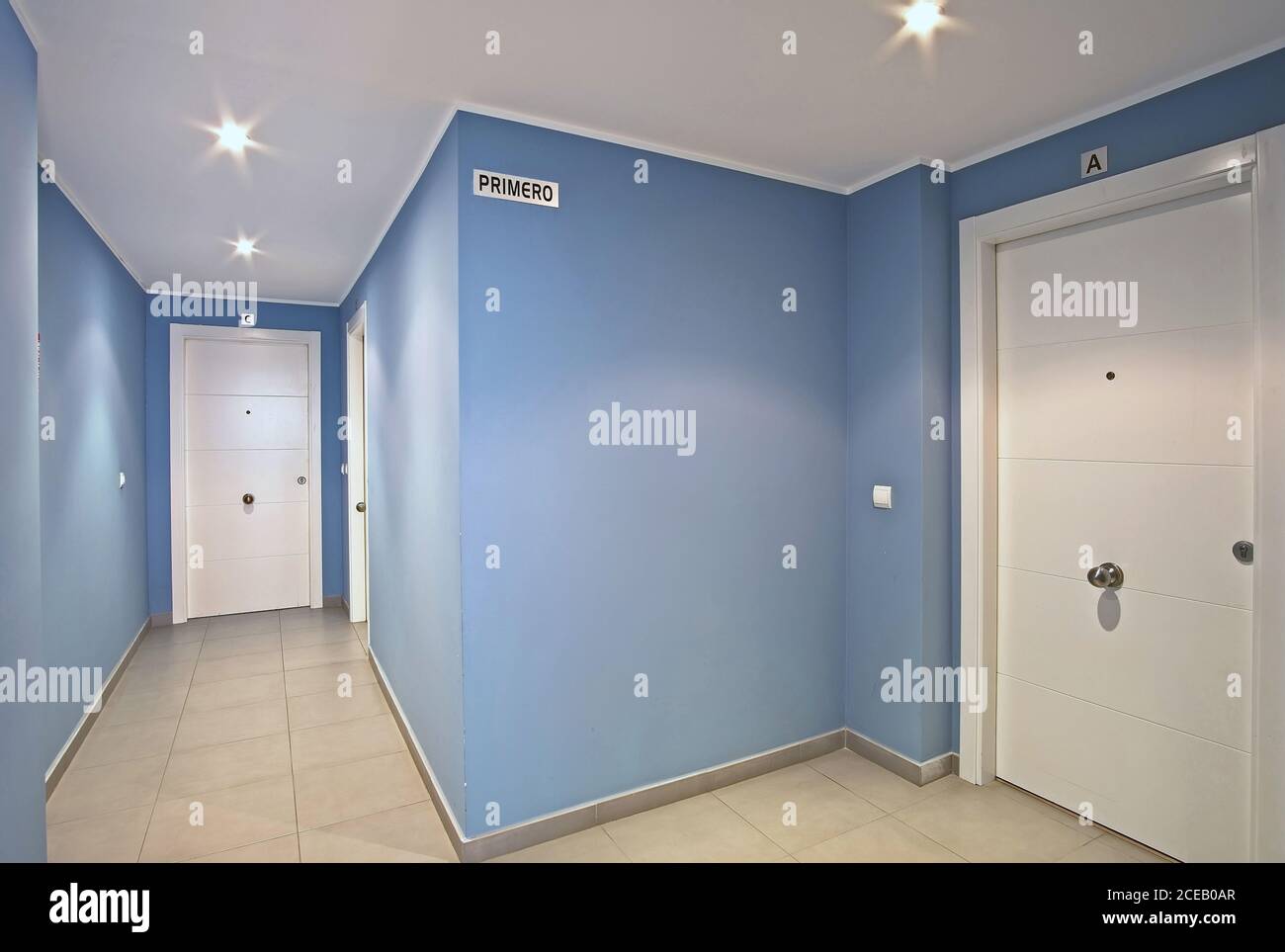 Blue corridor hi-res stock photography and images - Alamy