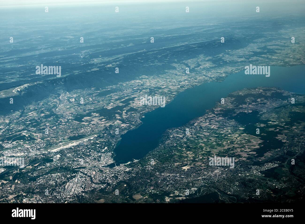 Aerial view on Earth landscape Stock Photo - Alamy