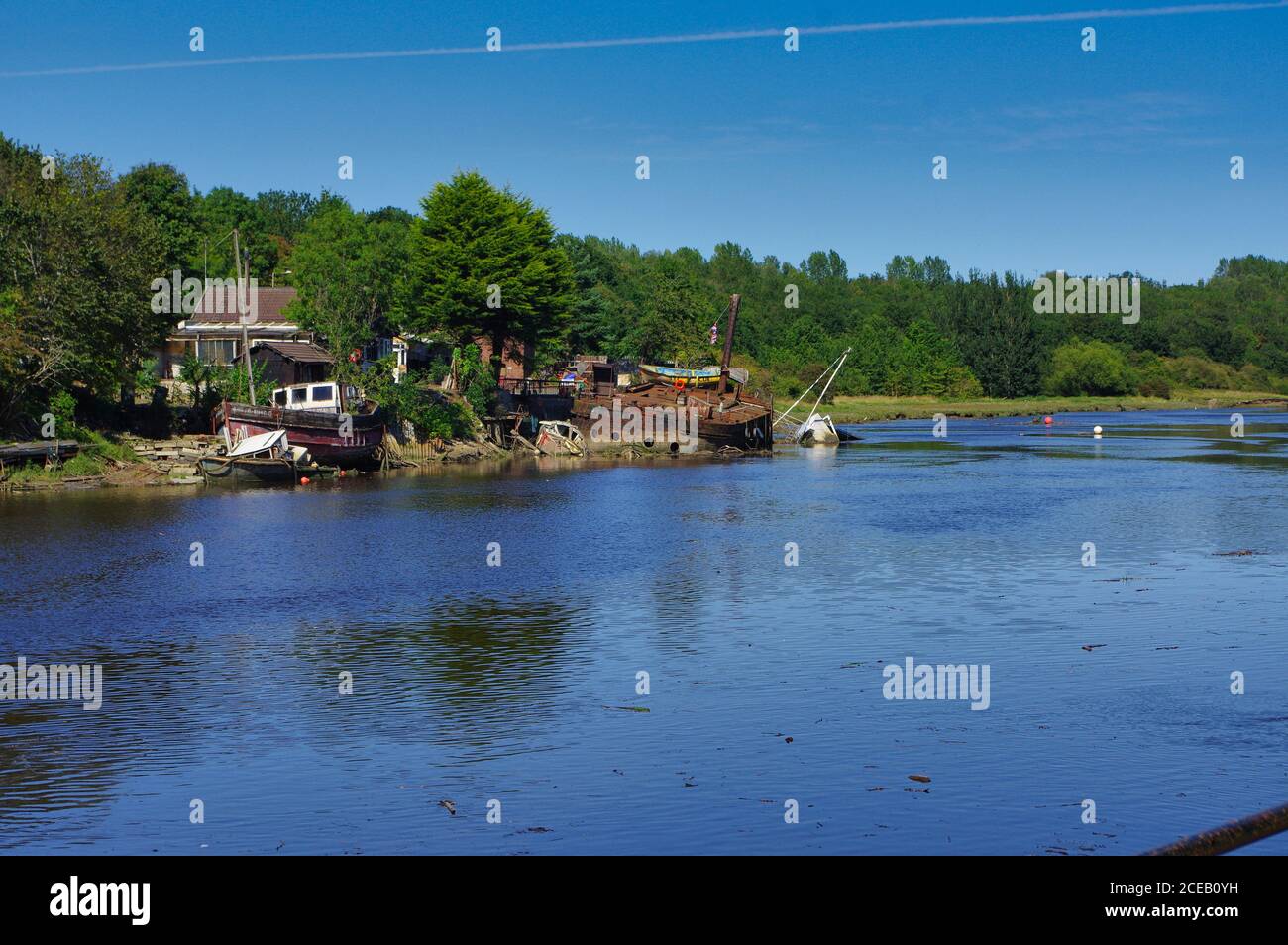 Old river boats Stock Photo - Alamy