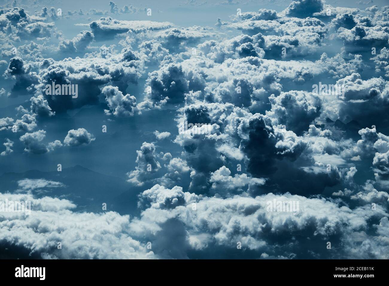 Aerial view on many clouds Stock Photo - Alamy