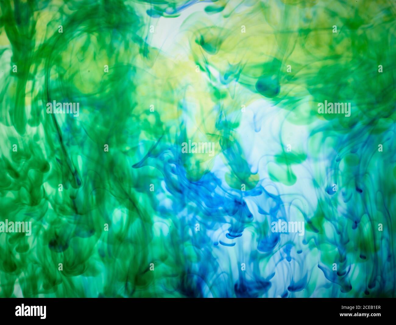 Green and blue inks Stock Photo - Alamy