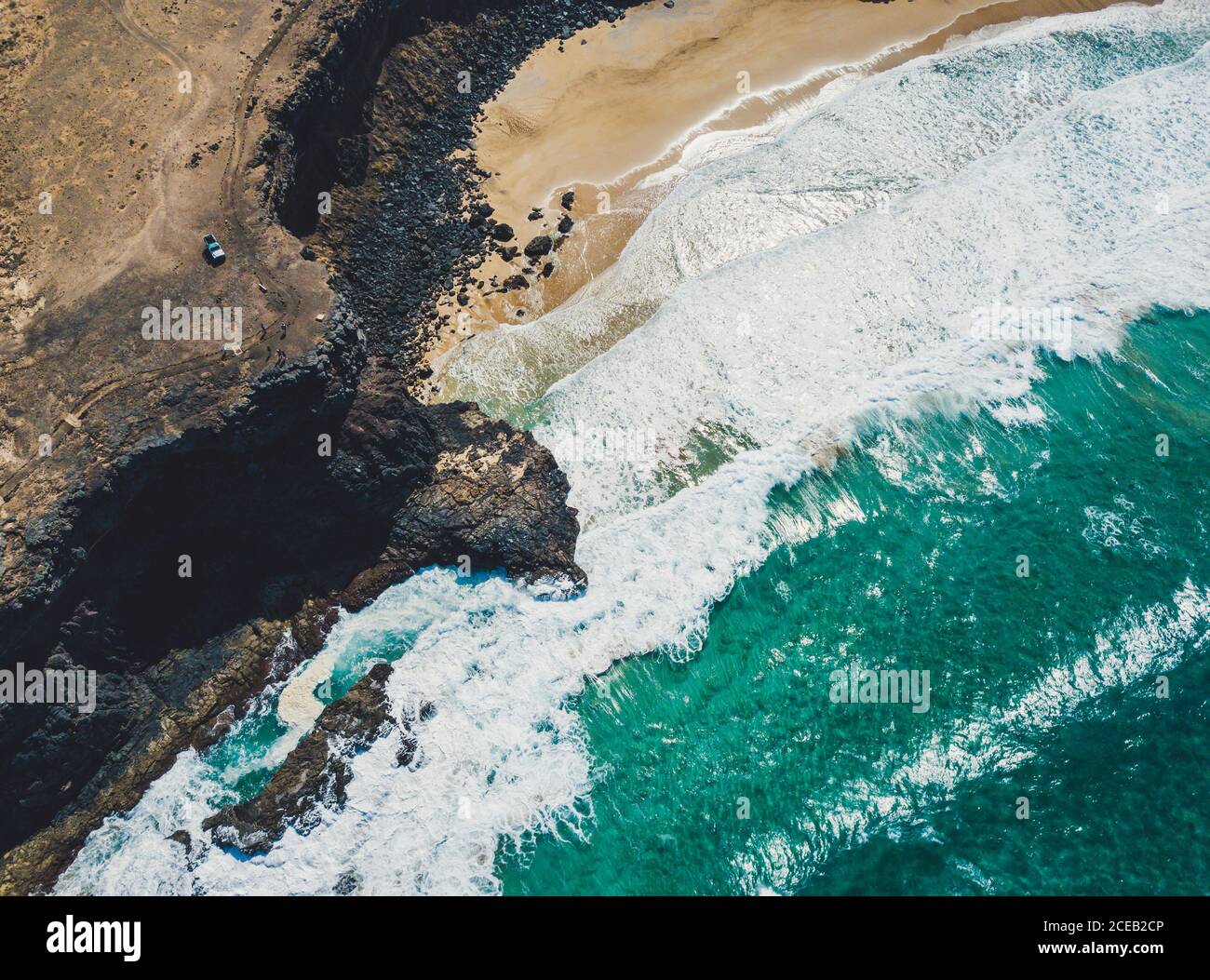 Amazing shoreline of ocean from drone Stock Photo - Alamy
