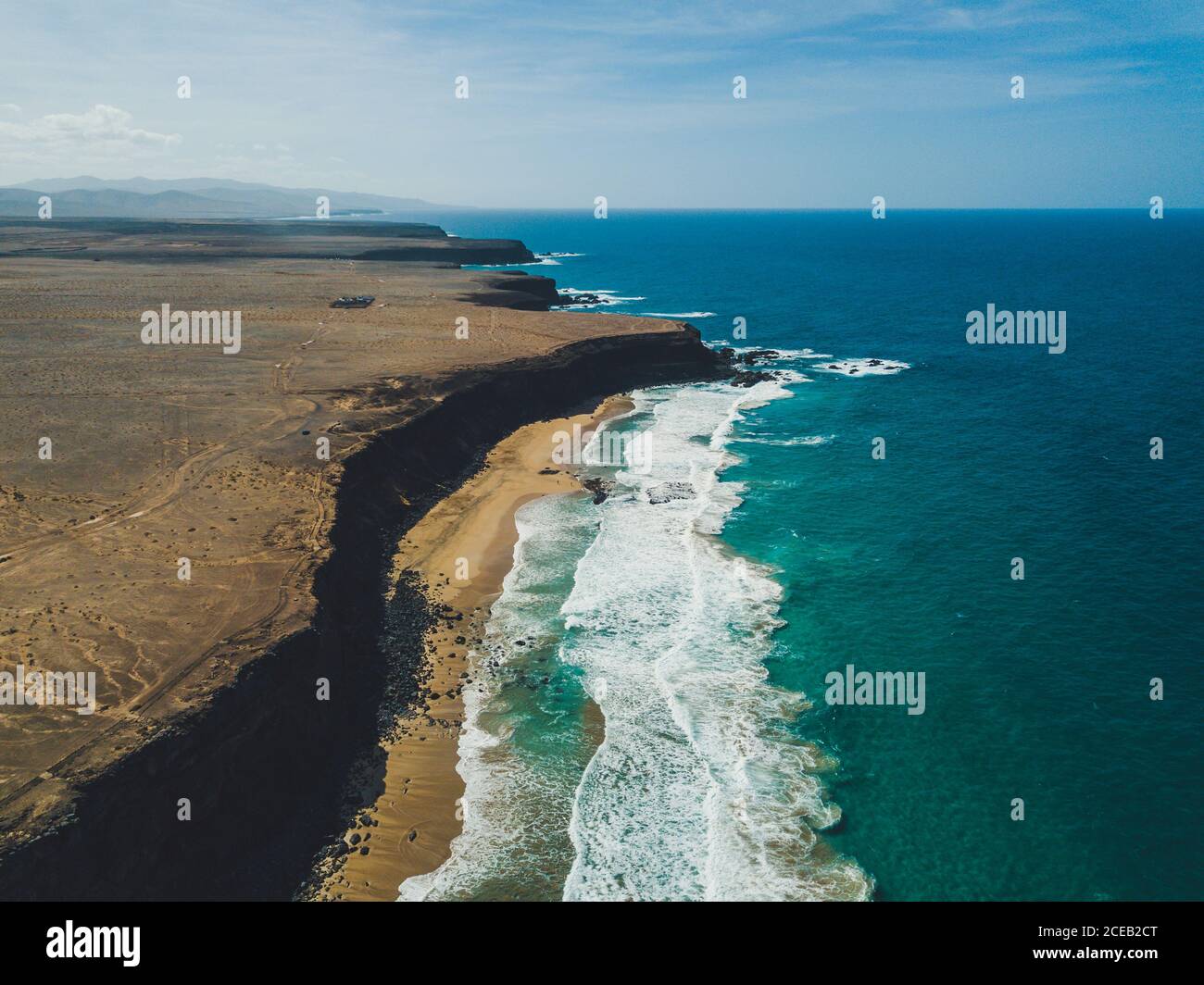 Amazing shoreline of ocean from drone Stock Photo - Alamy