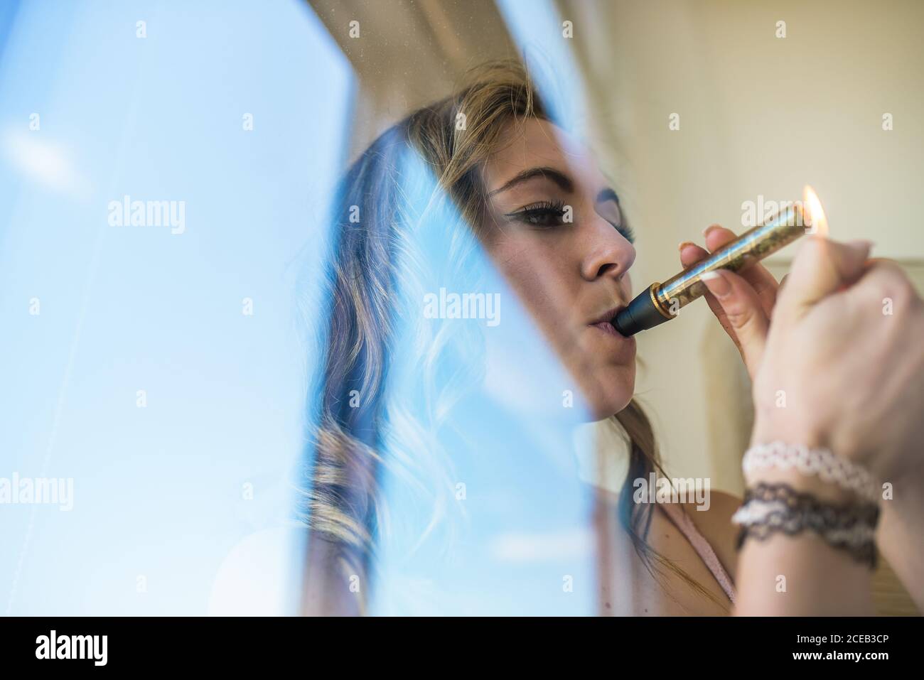 High Woman Smoking Weed Hi Res Stock Photography And Images Alamy