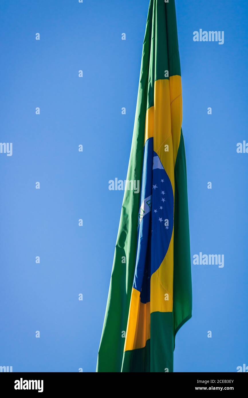 Brazil flag pole hi-res stock photography and images - Alamy