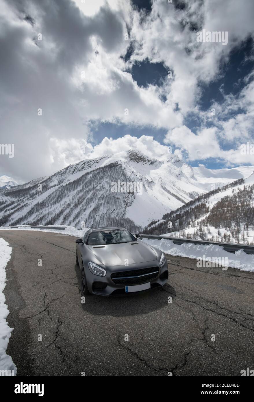 Driving car alps france hi-res stock photography and images - Alamy
